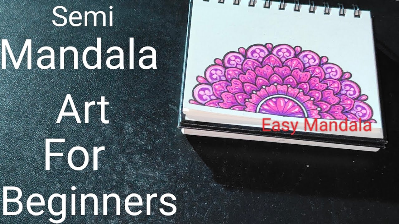 Semi Mandala Art For Beginners Easy | @Easy_Mandala59 - YouTube