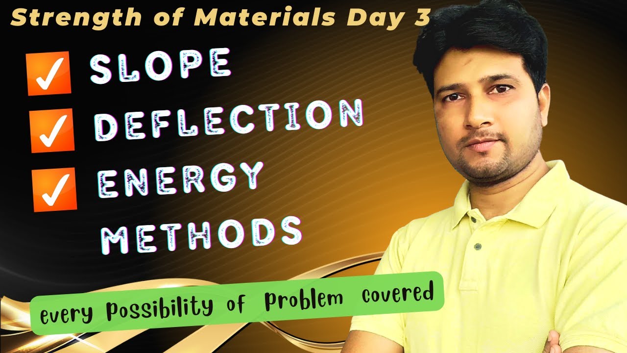 | SOM Day 3 | Slope and Deflection | Energy Methods | - YouTube