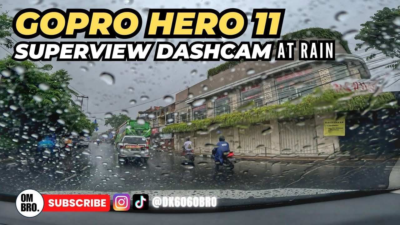 Gopro Hero 11 Superview Lens for Car Dashcam Test and Review at Rain 4K ...