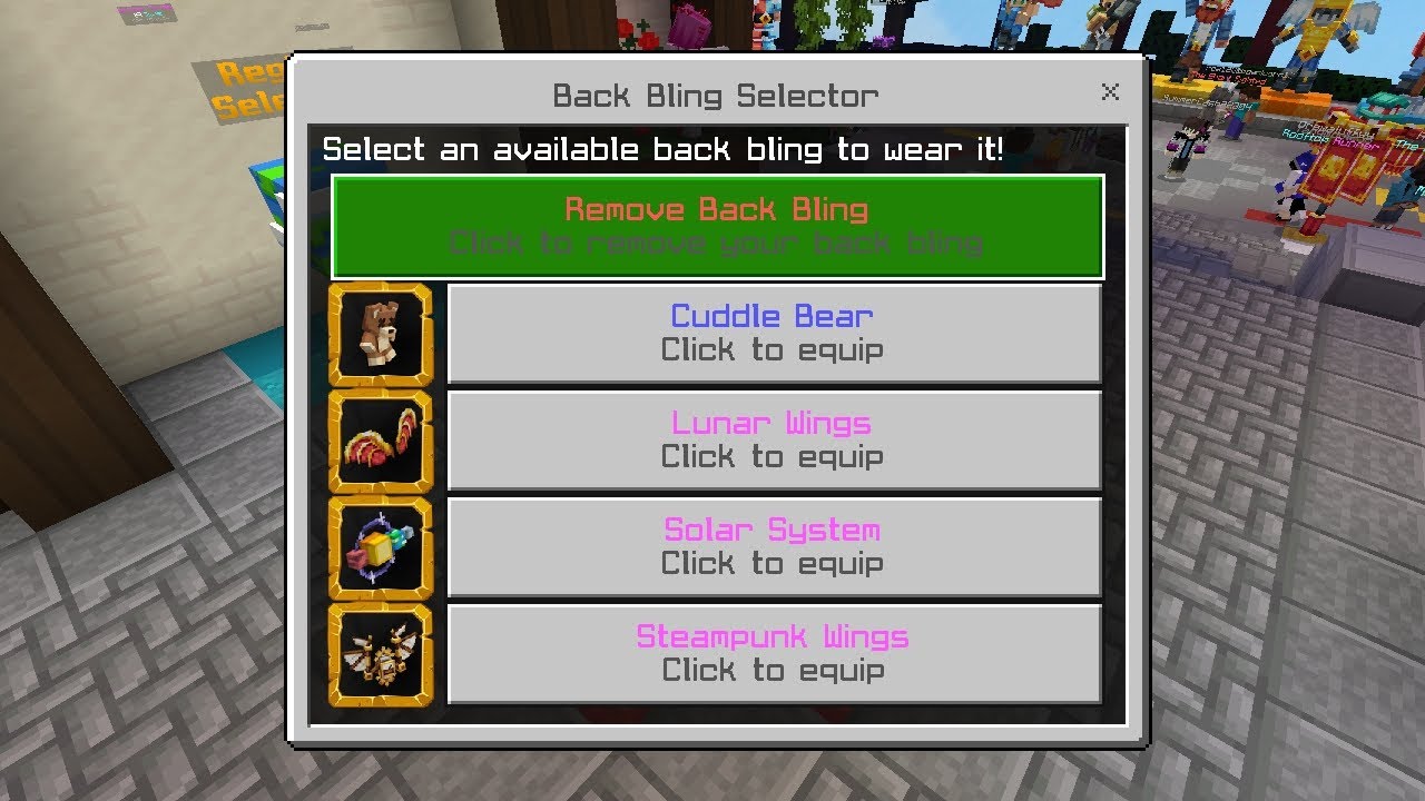 MINECRAFT THE HIVE BACK BLINGS UPDATE #thehive #backbling #cool #update ...