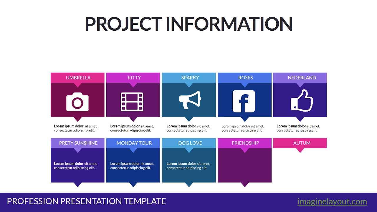 Project Information Keynote charts templates - YouTube