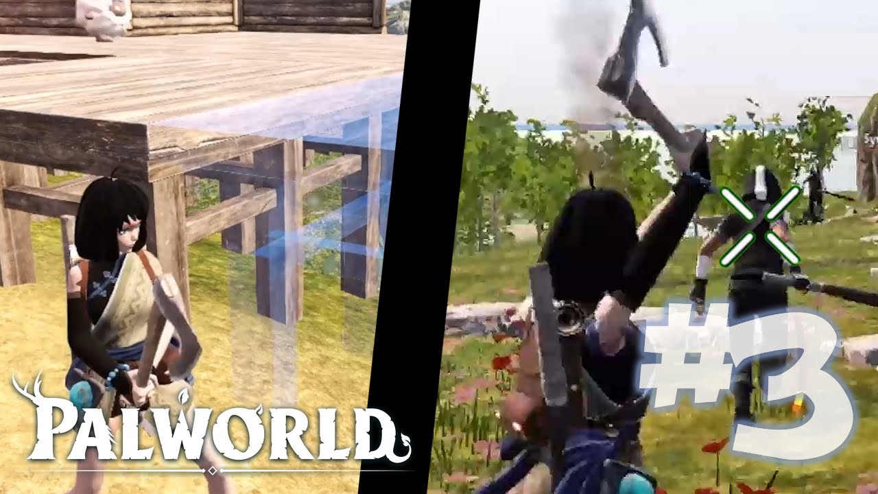 Palworld (PART 3) - Mic issues so no commentary. More raiders and ...