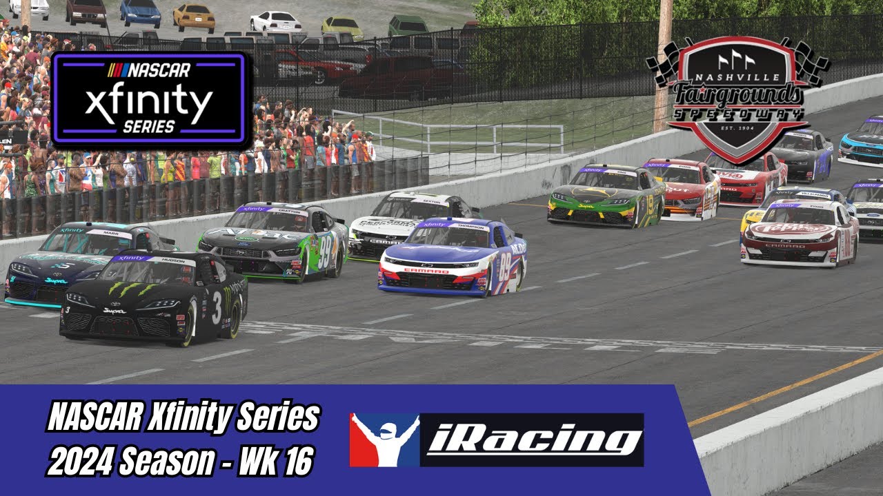 NASCAR iRacing Xfinity Series at Nashville Fairgrounds - YouTube