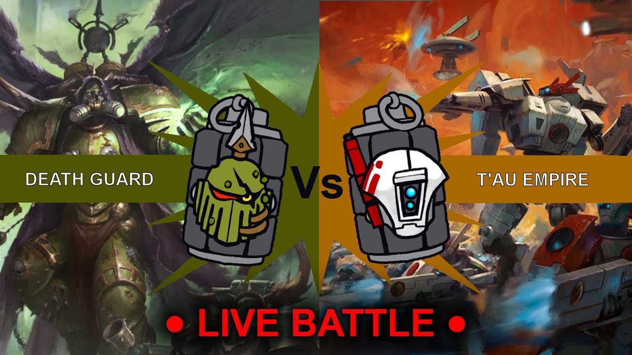 Death Guard vs T'au Empire (New Codex!) - YouTube