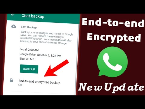 WhatsApp New Update End-to-end Encrypted Backup 2021 | How to turn on ...