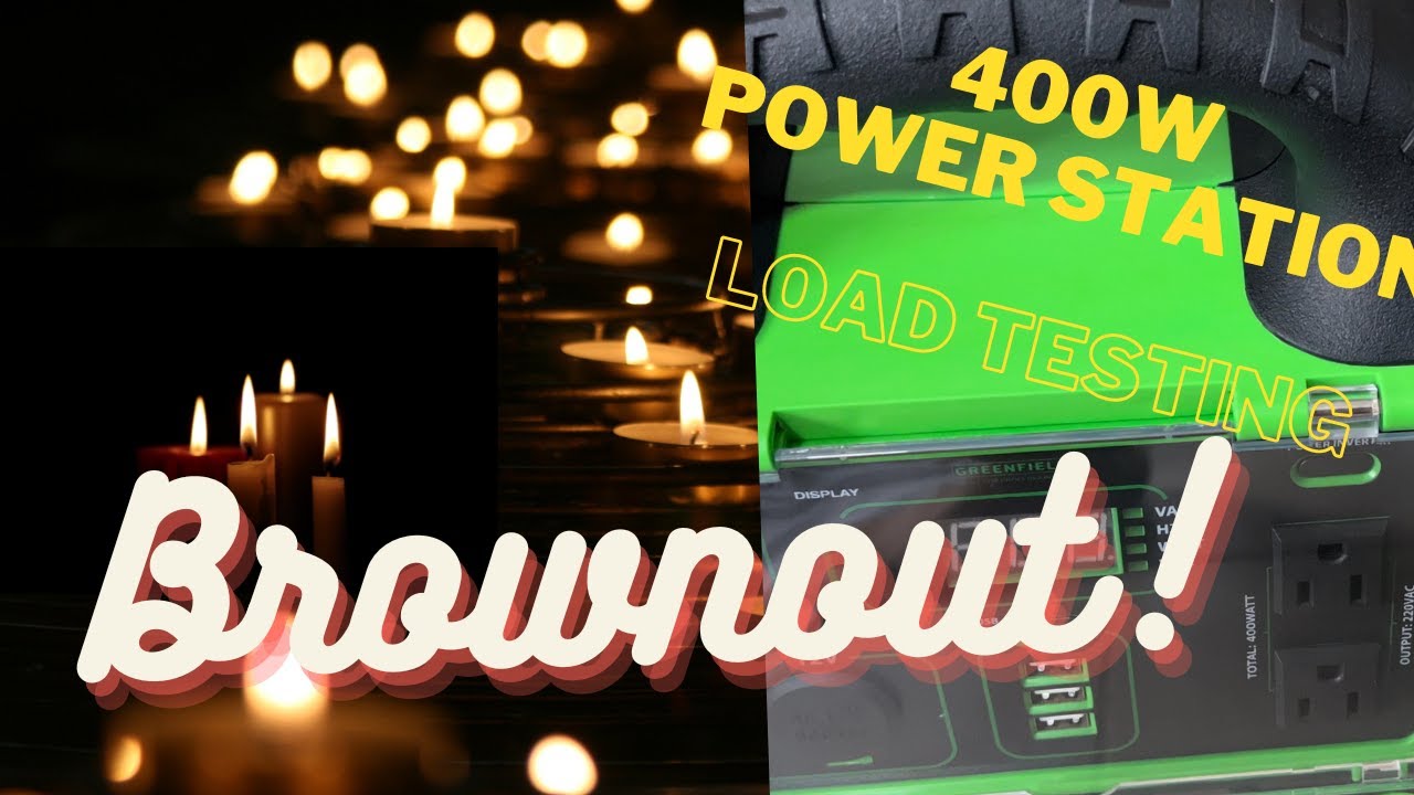 Sudden brownout!? Load testing, 400W Greenfield power station. - YouTube