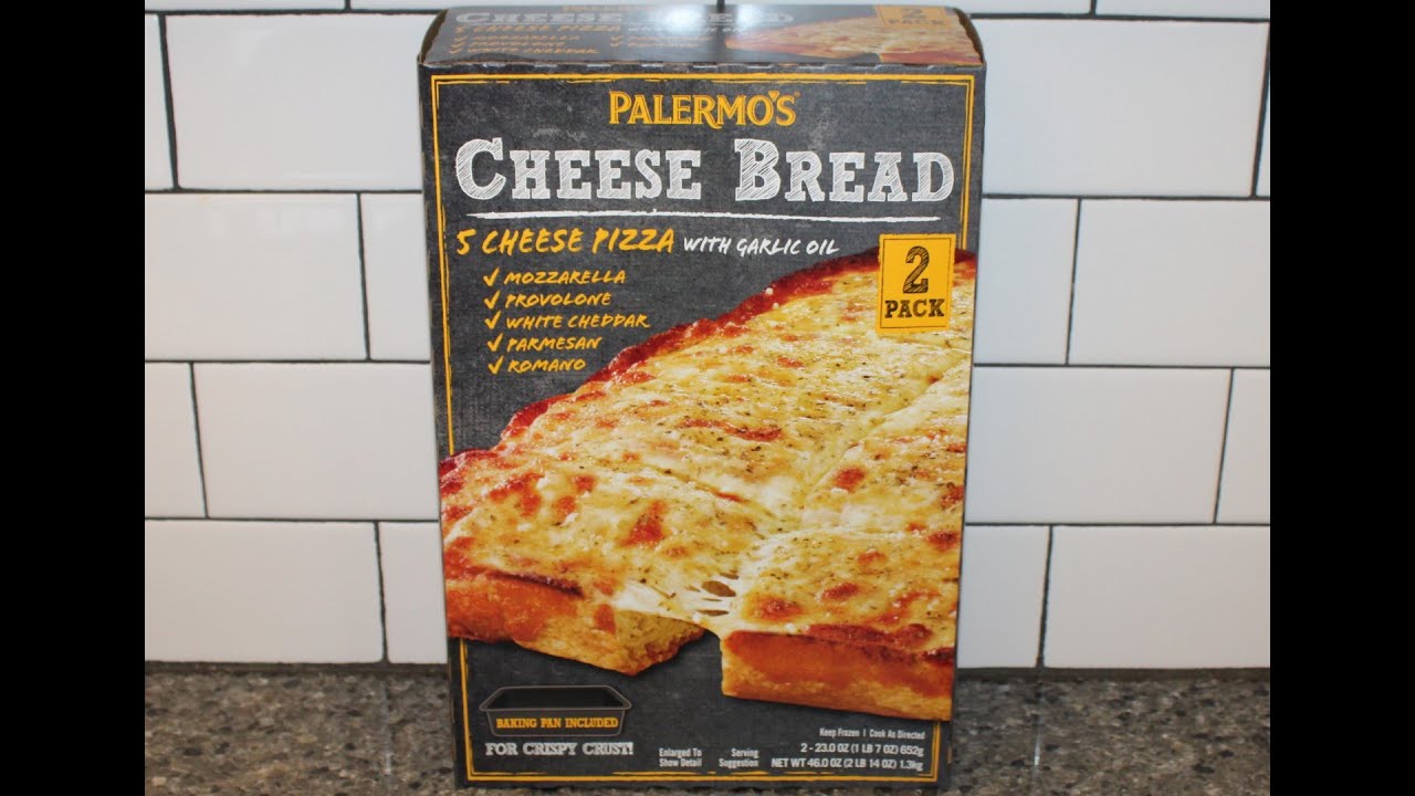 Palermo’s Cheese Bread 5 Cheese Pizza with Garlic Oil Review - YouTube