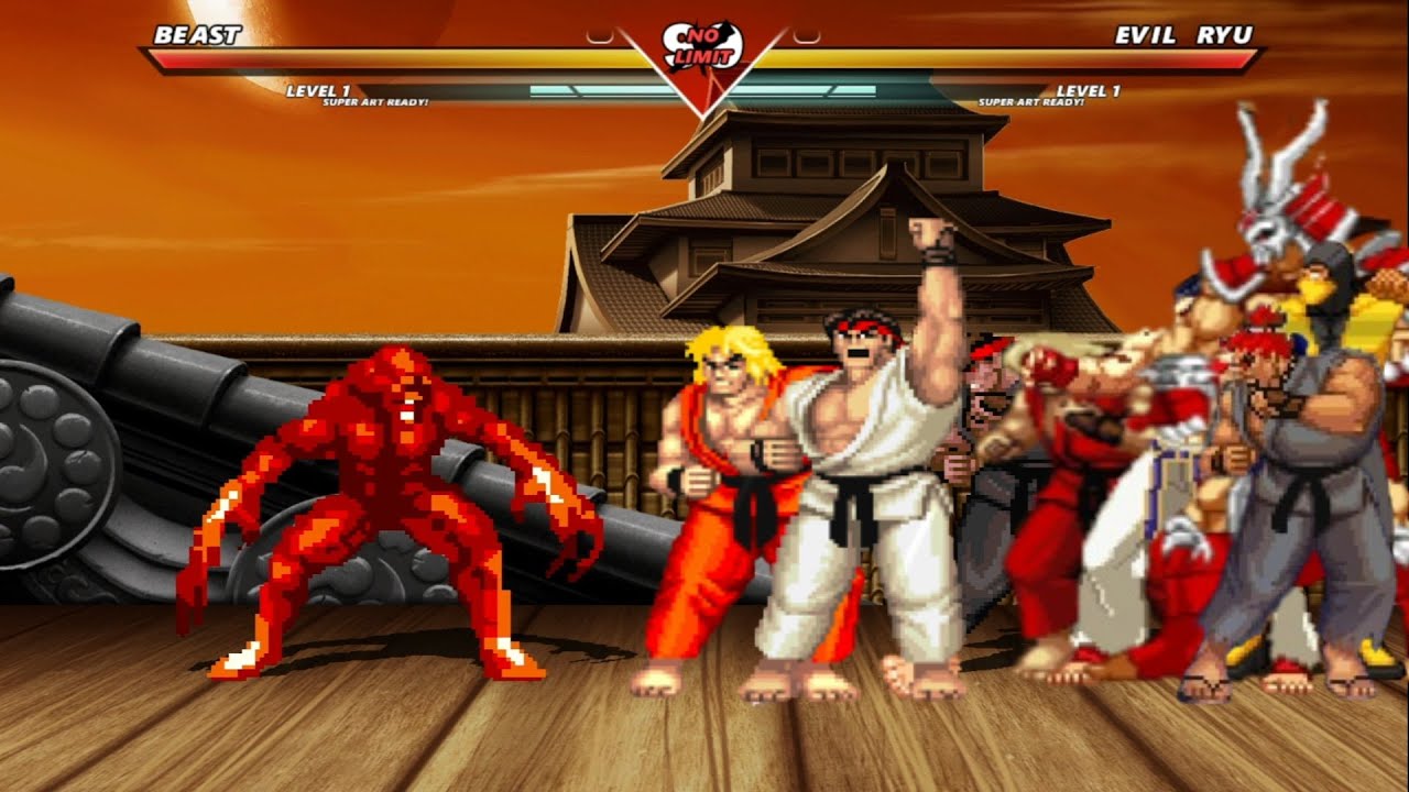 THE BEAST VS EVERYONE FT RYU KEN RYO ROBERT KAZUYA AKUMA MR.KARATE SHAO ...