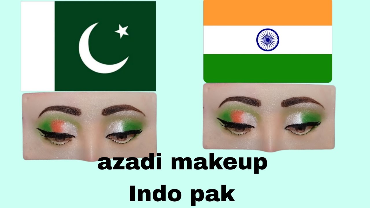 Indo pak azadi makeup, independence day makeup for Pakistan and India ...