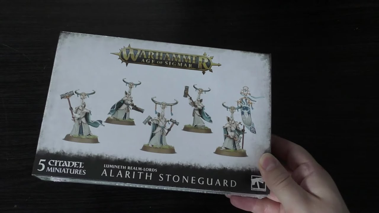 Lumineth Realm- Lords - Alarith Stoneguard - Unboxing (AoS) - YouTube