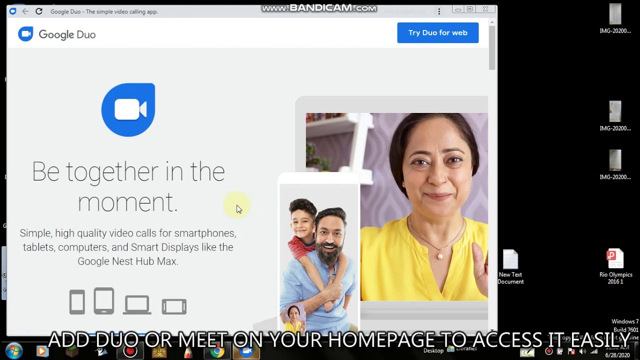 HOW TO INSTALL GOOGLE MEET/DUO OR HANGOUTS ON YOUR COMPUTER WINDOWS 7,8 ...