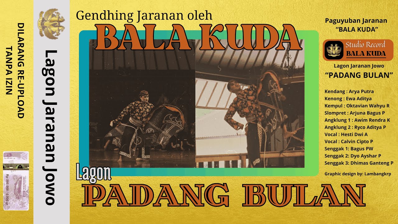 LAGON PADANG BULAN - JARANAN BALA KUDA (Cover) - YouTube