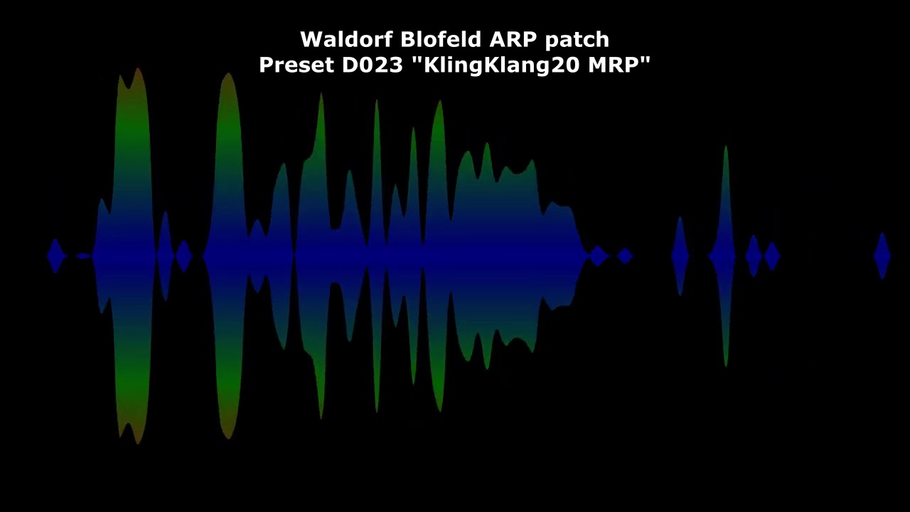 Waldorf Blofeld ARP patch D023 KlingKlang20 - YouTube