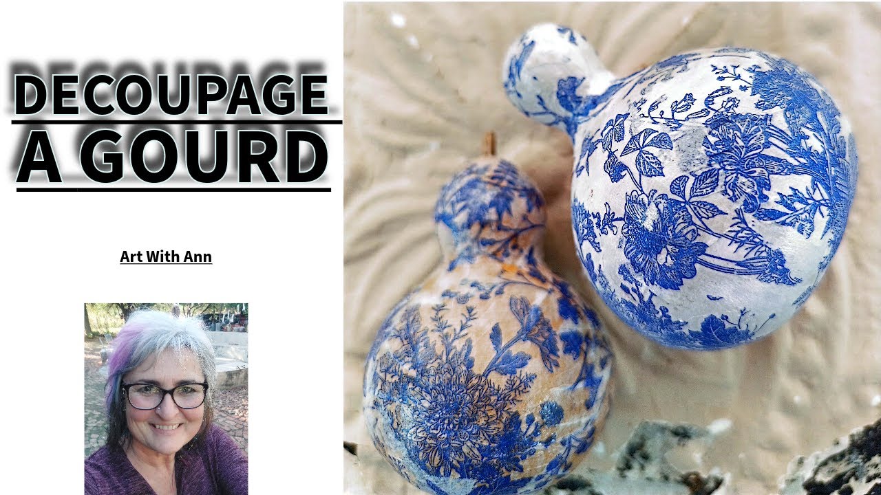 How to decoupage for beginners| acrylic painting| #decoupage #gourd # ...