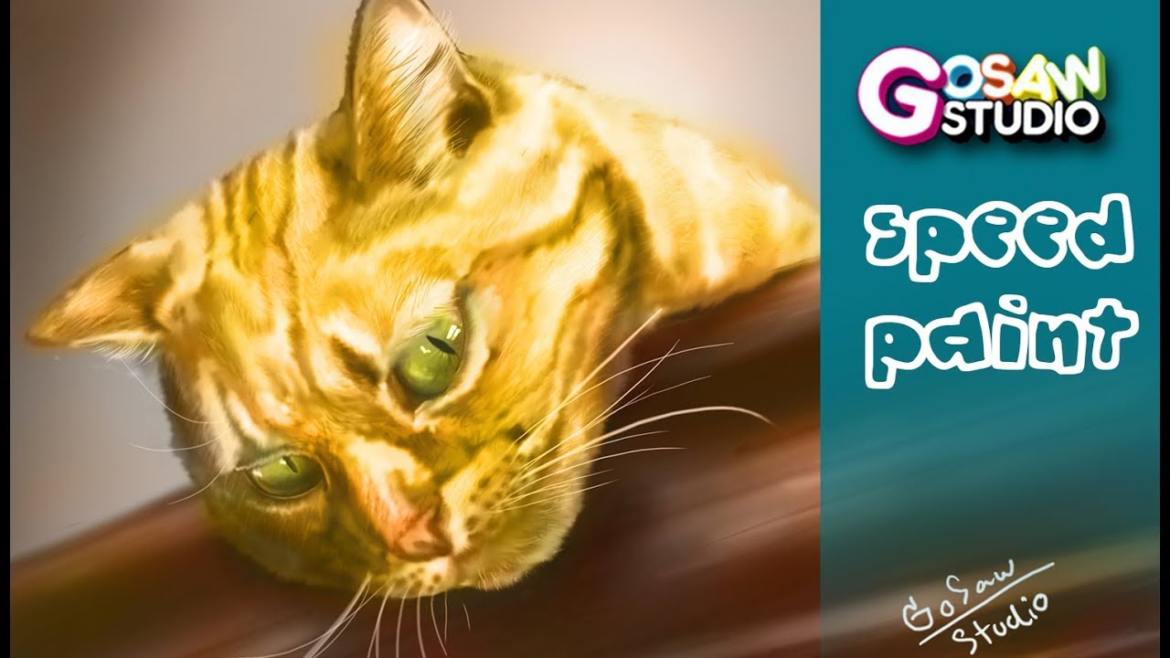 CAT | Painting | (Photoshop speedpaint) - YouTube