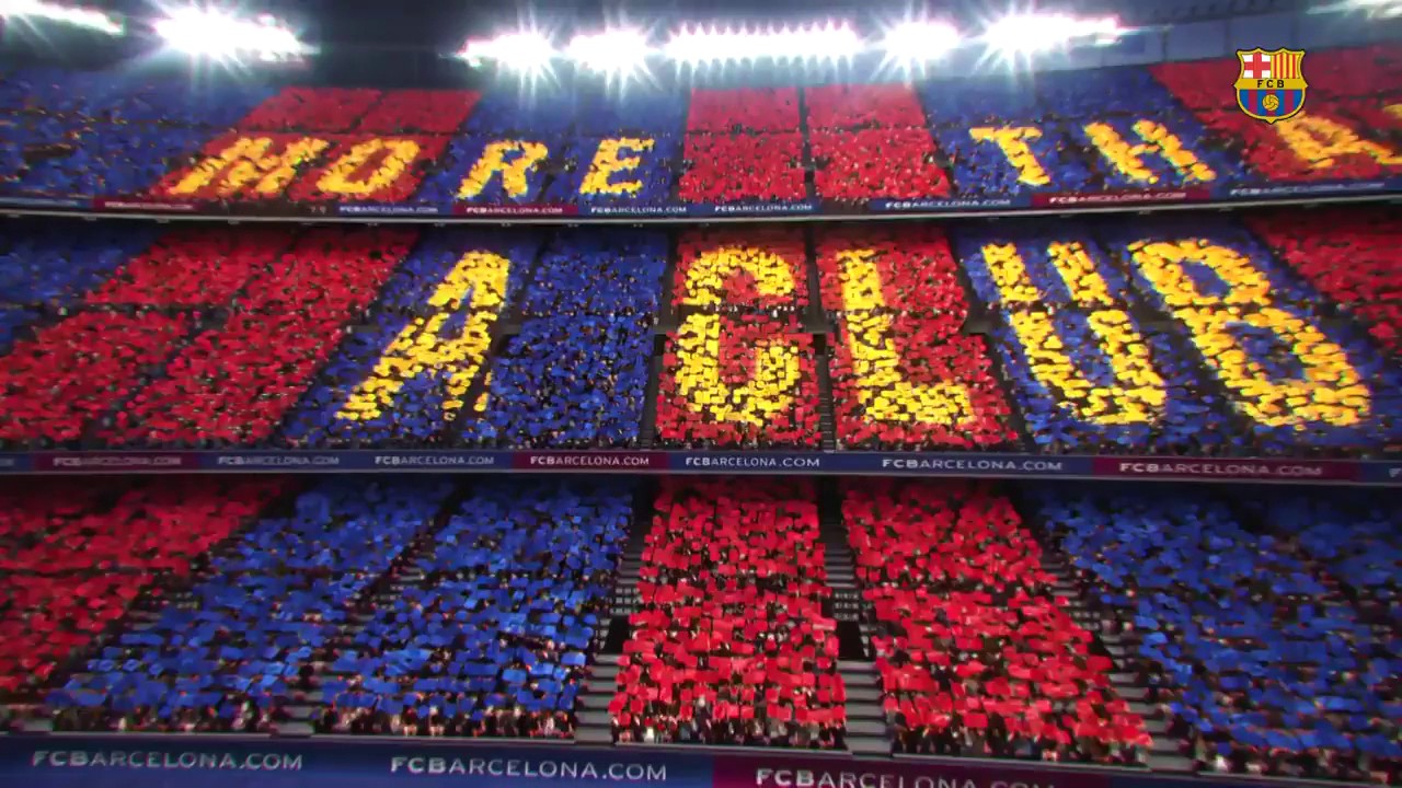 Barcelona v Juventus : Tifo 360° Nou Camp - YouTube