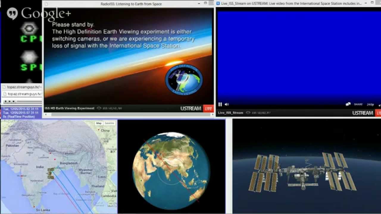 Live Video and Audio from Space + Satellite (ISS) tracker - YouTube