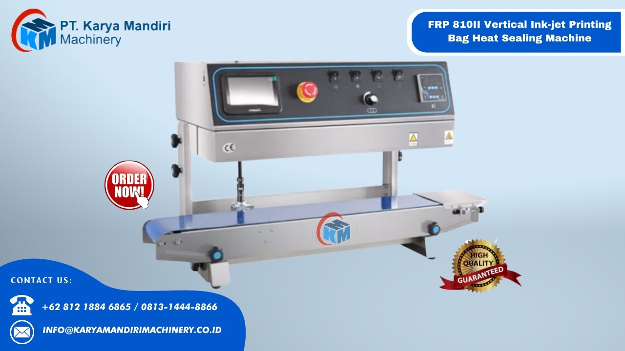 FRP 810II Vertical Ink-jet Printing Bag Heat Sealing Machine - YouTube