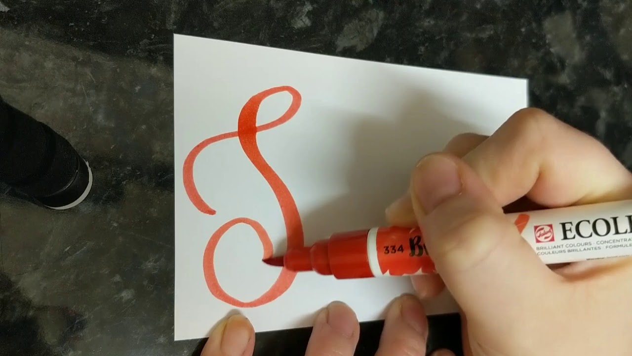 Sara - modern calligraphy name - real time lettering - YouTube