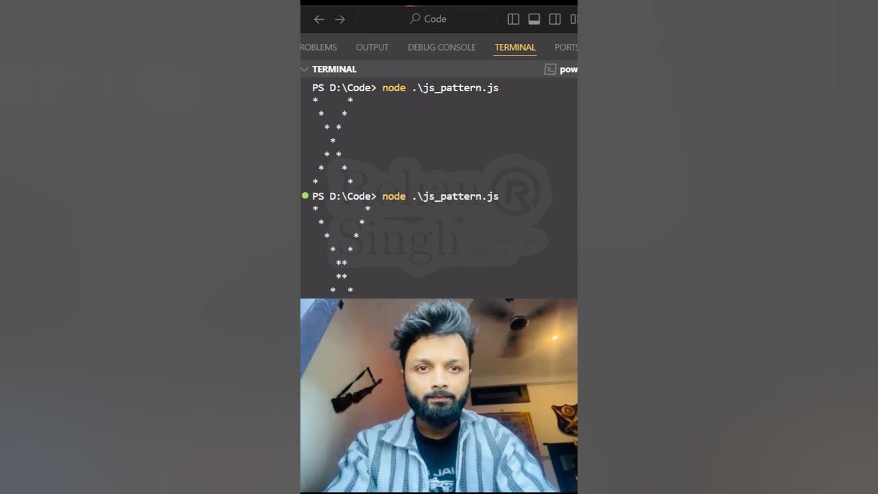 Javascript Cross Star Pattern | Javascript Tutorial #shorts #javascript #codingshorts #coderohan ...