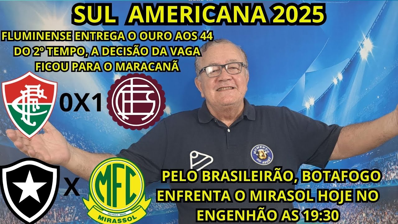 FLU ENTREGA O OURO AOS 44 MIN. DO SEGUNDO TEMPO PARA O LANÚS. HOJE TEM ...