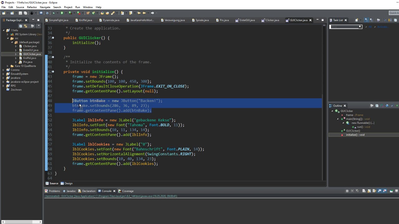GUI in Ecplipse - WindowBuilder, JLabel, JButton - YouTube