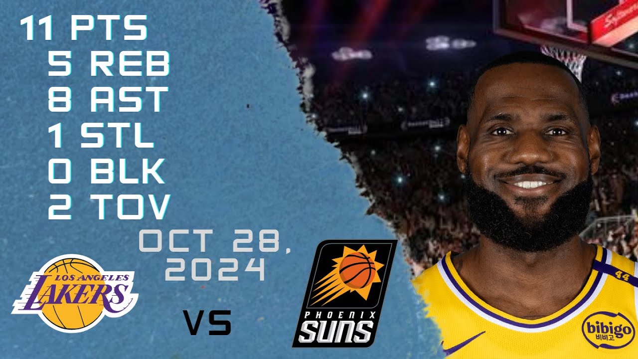 LeBron James Player Full High Lowlights vs SUNS 28 10 2024 - YouTube