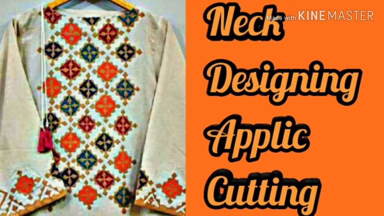Dress Design 2020 Applic Work Tutorial; Neck Designing Eid Special ...