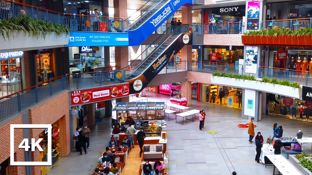 Labim Mall Binaural ASMR Walking Tour | Shopping Mall in Kathmandu City ...