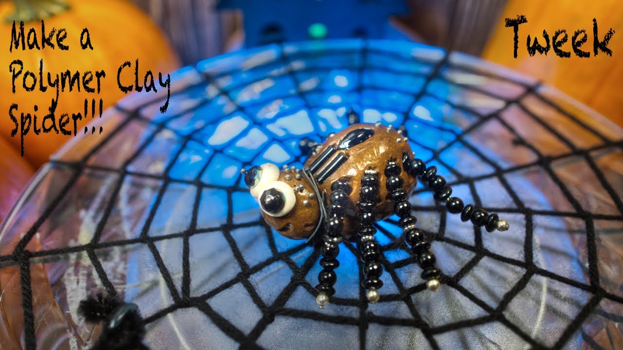 Make a Halloween Spider out of Polymer Clay, Tutorial, DIY, Crafts ...