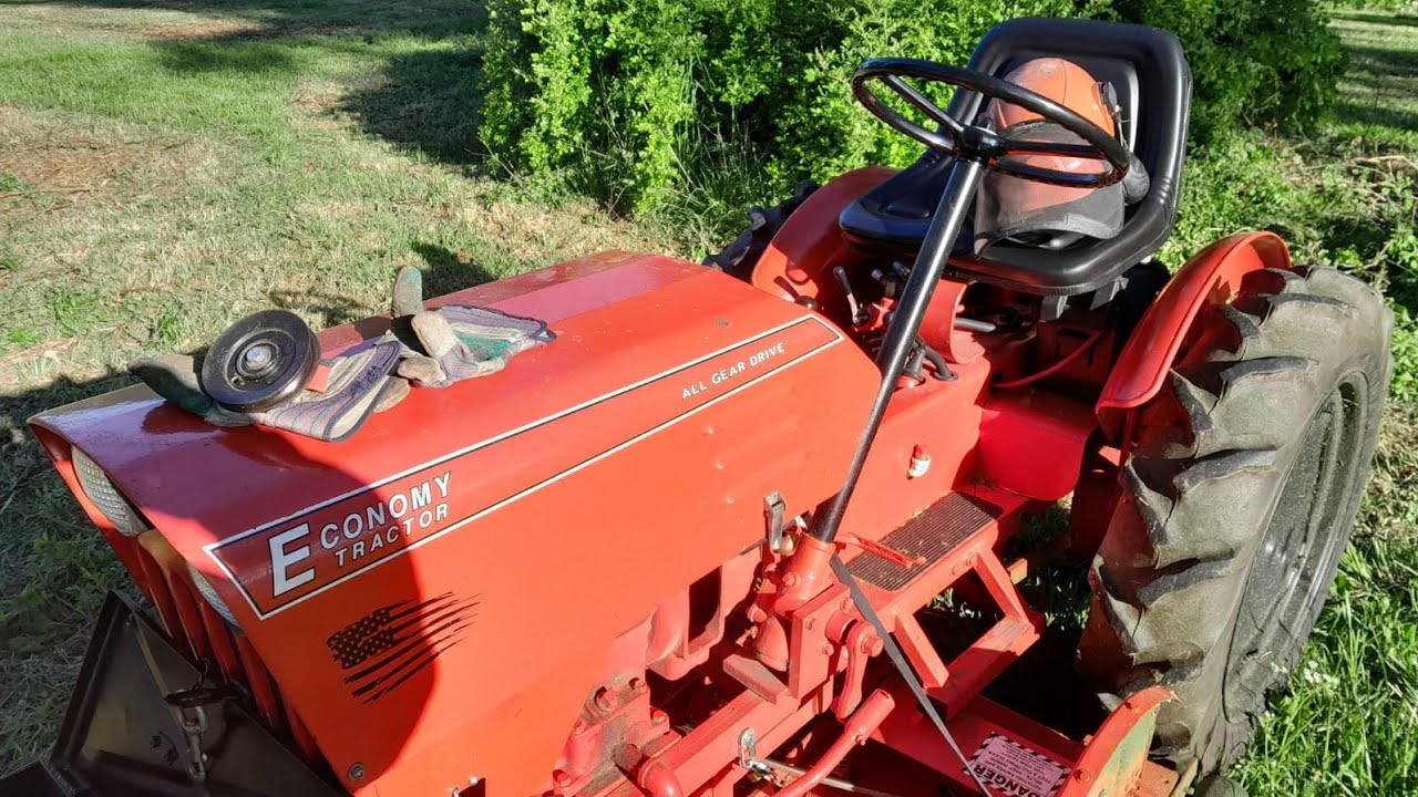 1973 Power King Tractor new repairs on mower deck - YouTube