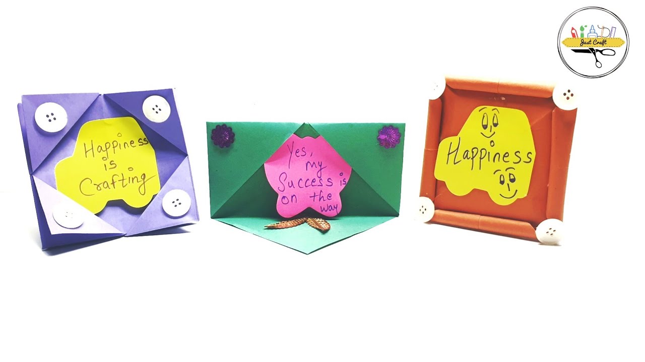 Paper Desk Organizer | Motivational Quotes | Paper Craft | Just Craft ...