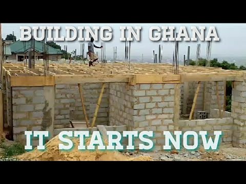 Building in Ghana Decking Update | Carpentry Work Begins Step by Step ...