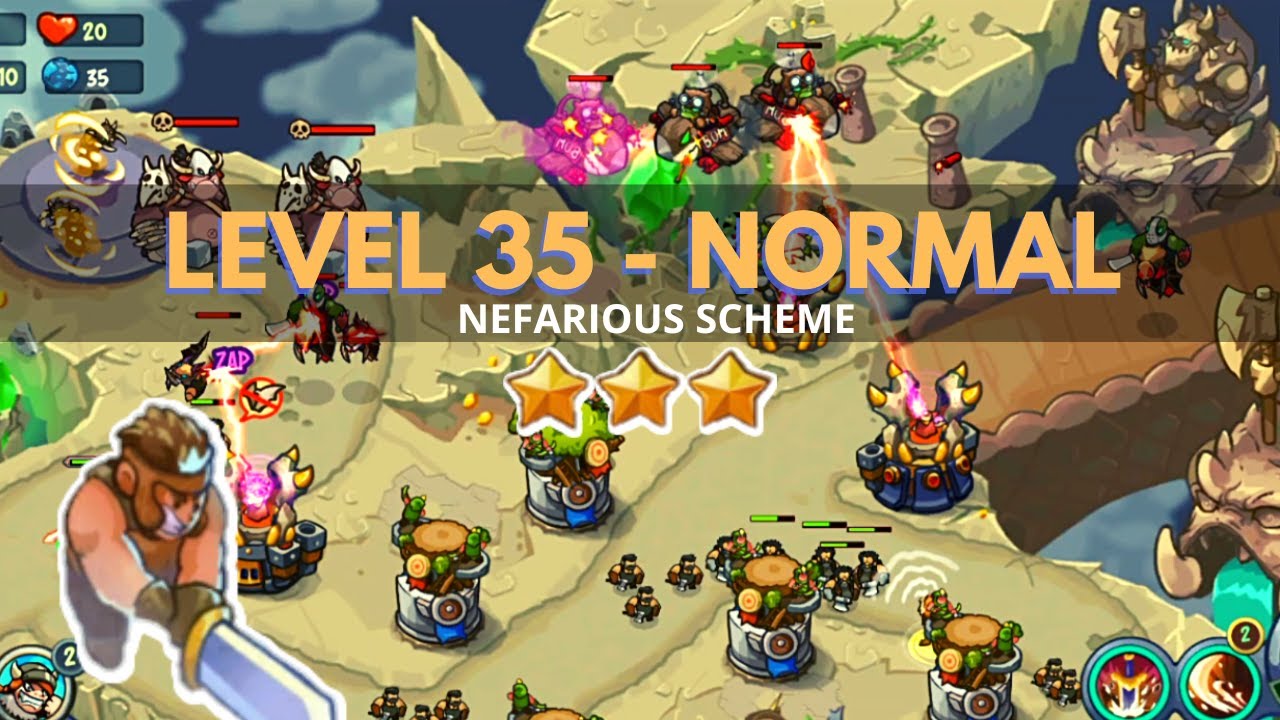 King of Defense: Level 35 NORMAL / NEFARIOUS SCHEME / GAMEPLAY GUIDE - YouTube