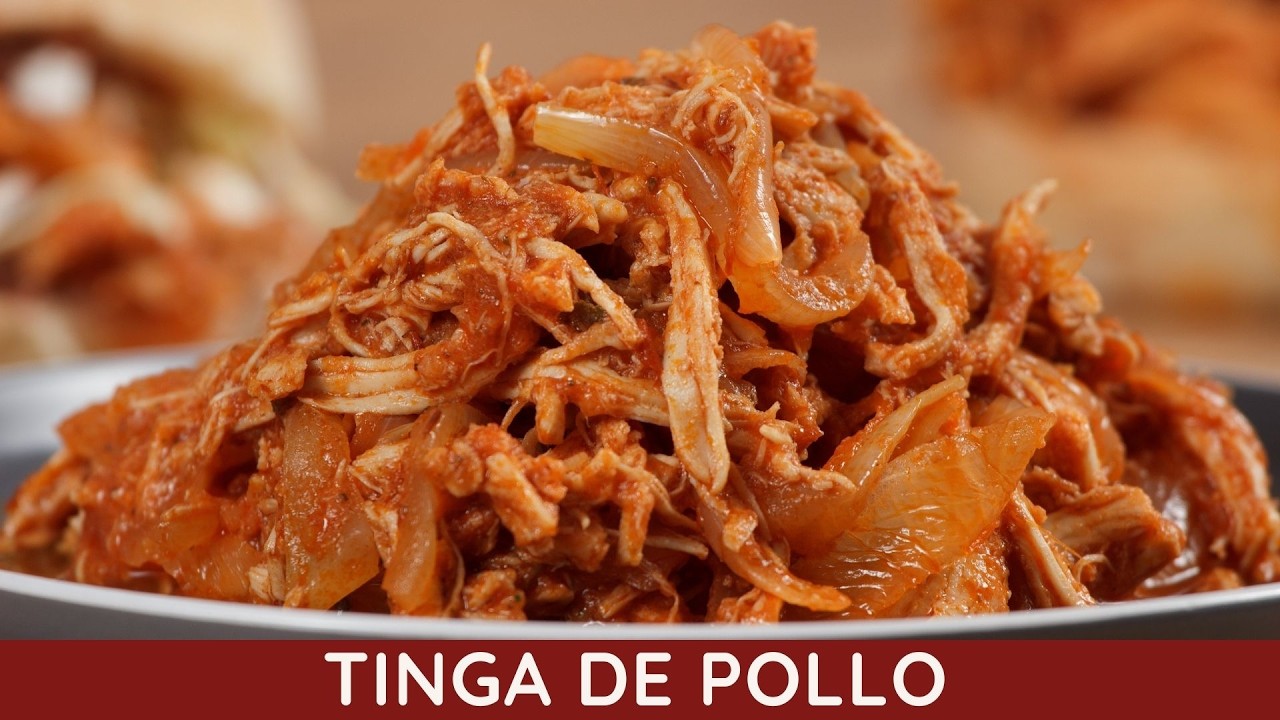 Tinga de Pollo, receta deliciosa, fácil y rápida - YouTube