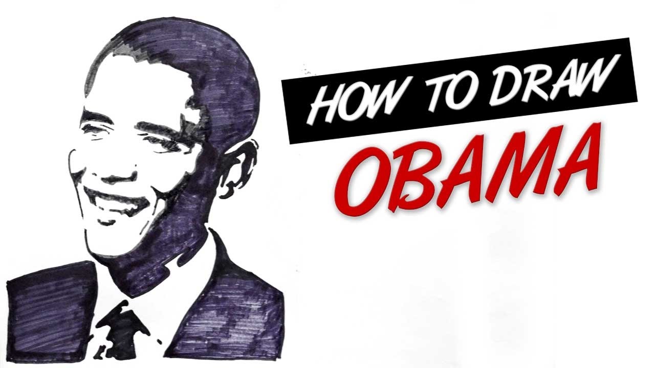 How to draw Obama - YouTube