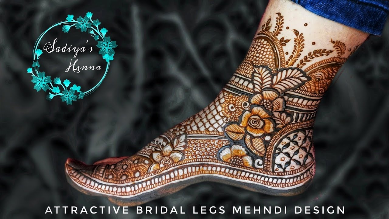 Attractive leg bridal mehndi design | Leg Mehndi Design bridal | Foot ...