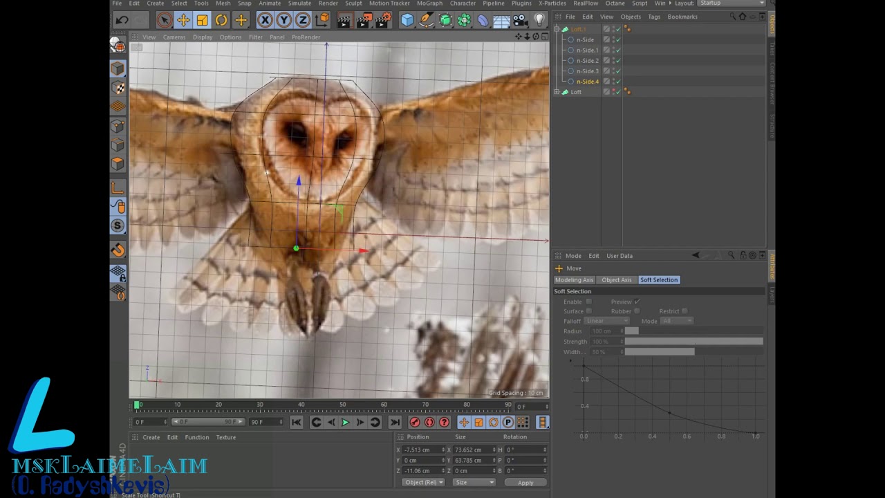 Modeling primitiv bird Cinema 4D - YouTube