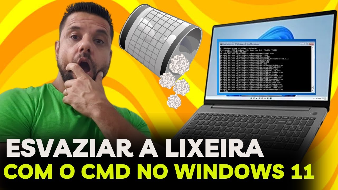 Comando Simples e Rápido Para ESVAZIAR A LIXEIRA No Sistema WINDOWS 11 Usando o CMD - YouTube