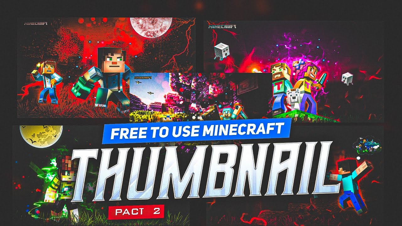 Minecraft Thumbnail Pack For Android/iOS 😍 | Minecraft Gfx Pack In ...