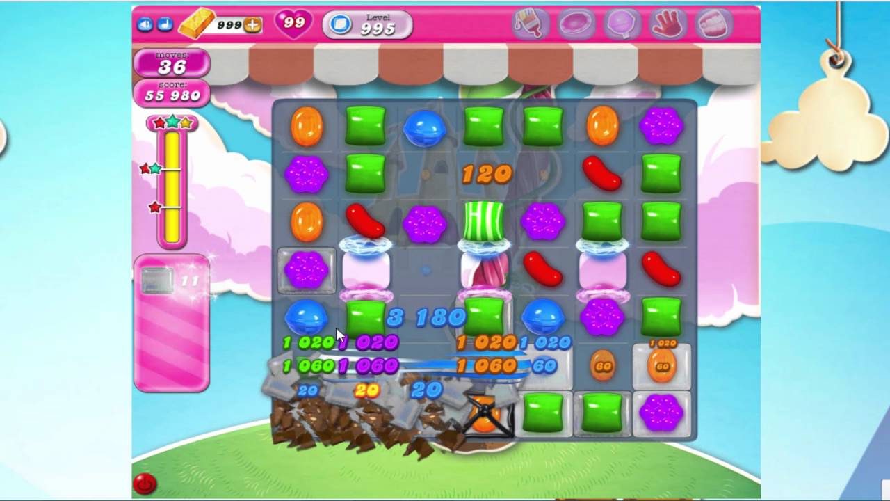 Candy Crush Saga level 995 - YouTube