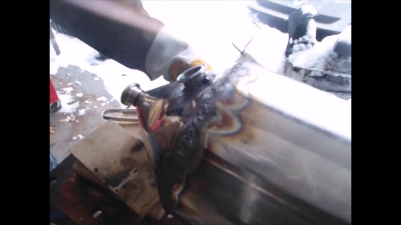 DIY Conical Pt 12 Welding triclamp fittings to the conical - YouTube