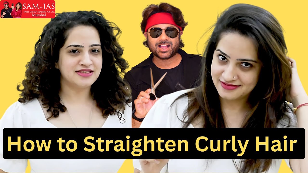 How to Straighten Curly Hair by Jas Sir from Sam and Jas Hair Academy ...