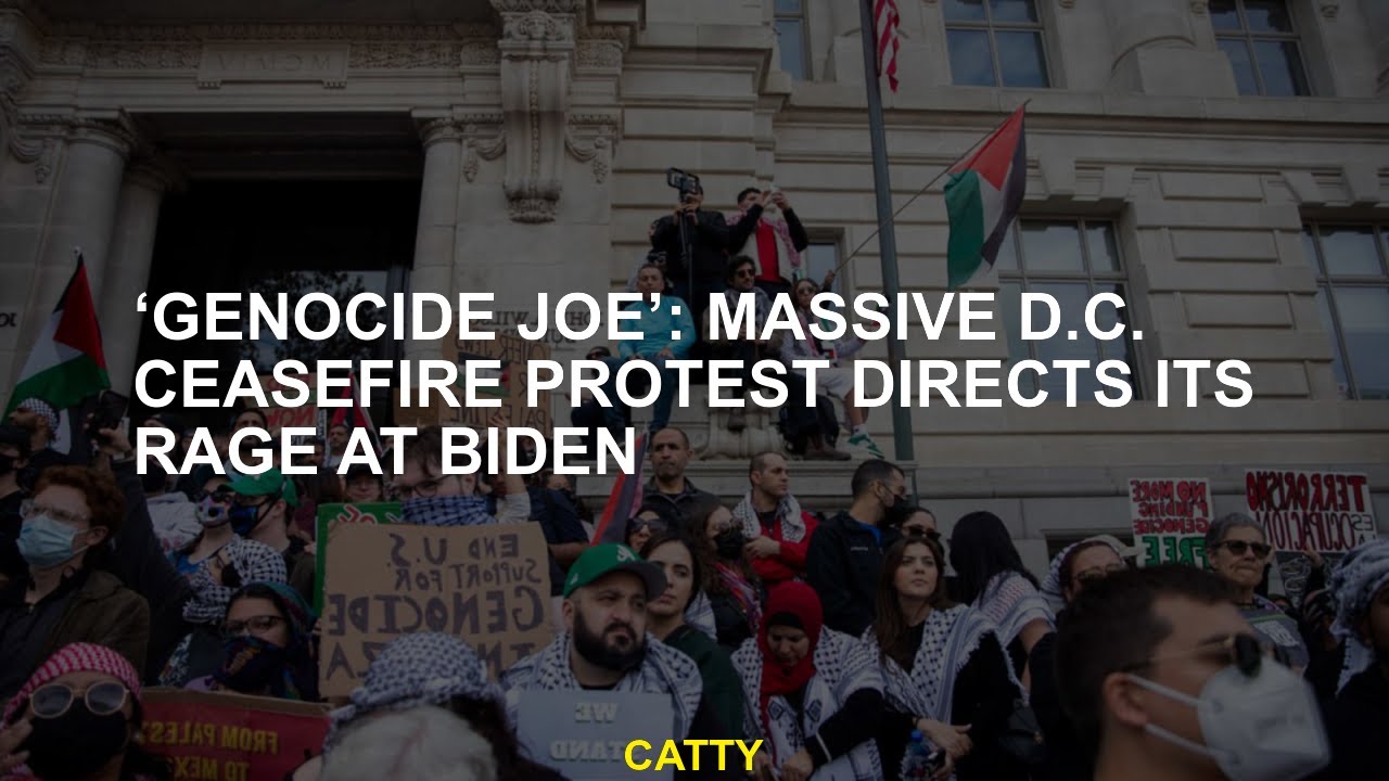 "Genocide Joe" Massive D.C.The ceasefire protest directs her anger in ...