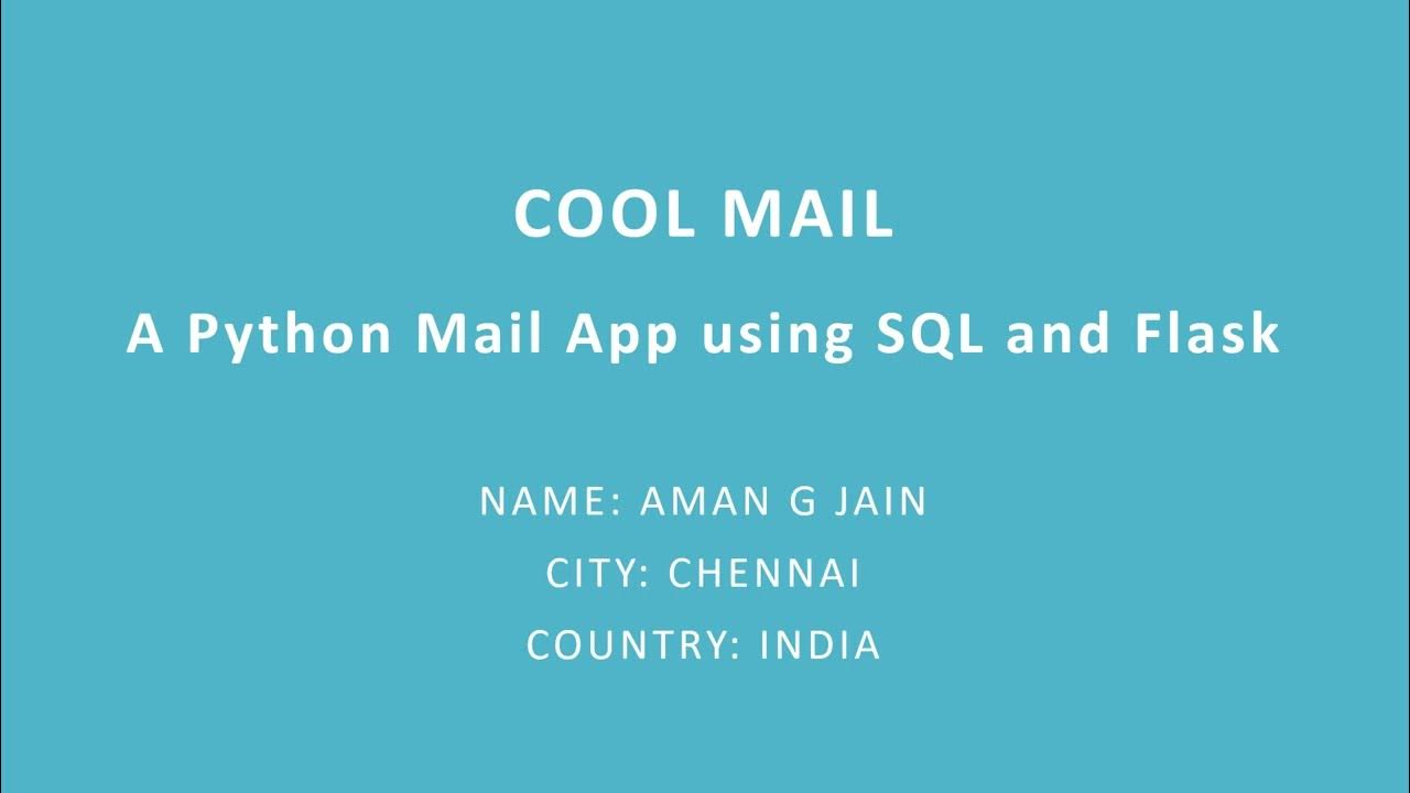 COOL Mail - A Python Mail App using SQL and Flask - YouTube