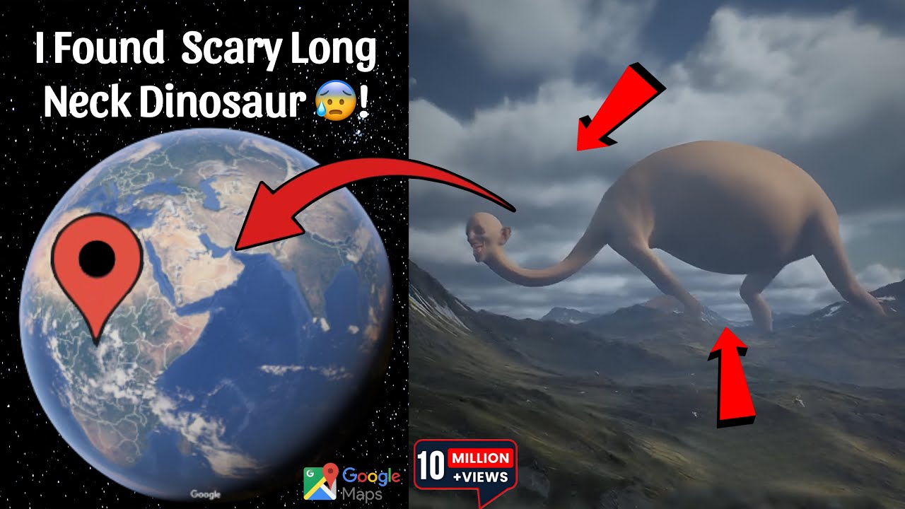 I Found Very Scary Long Neck Dinosaur Caught On Google Earth and Google ...