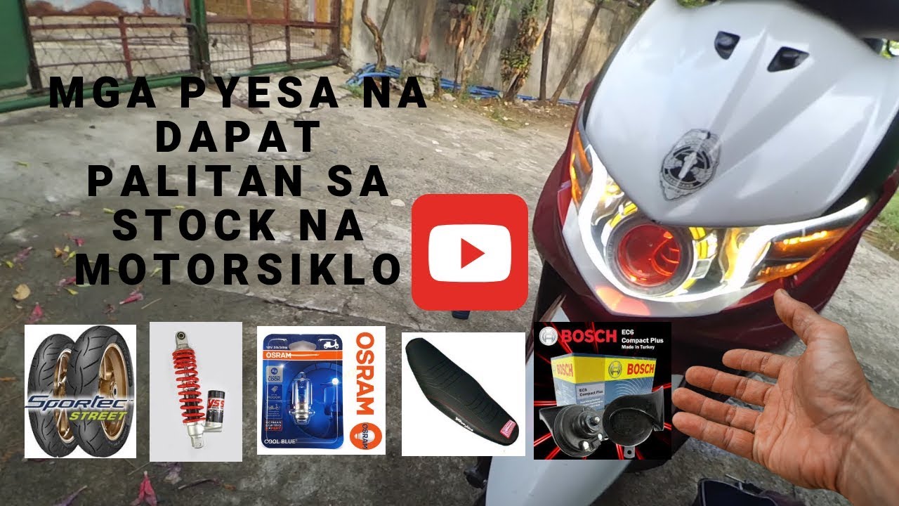 Mga Pyesa na Dapat Palitan Sa stock na Motorsiklo - YouTube