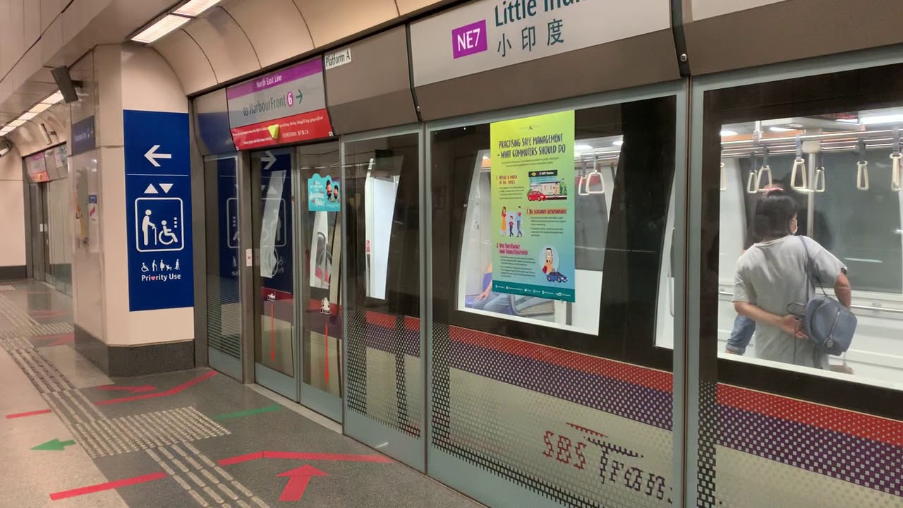 SBS Transit NEL Alstom Metropolis C751A [7015/7016] departing Little ...