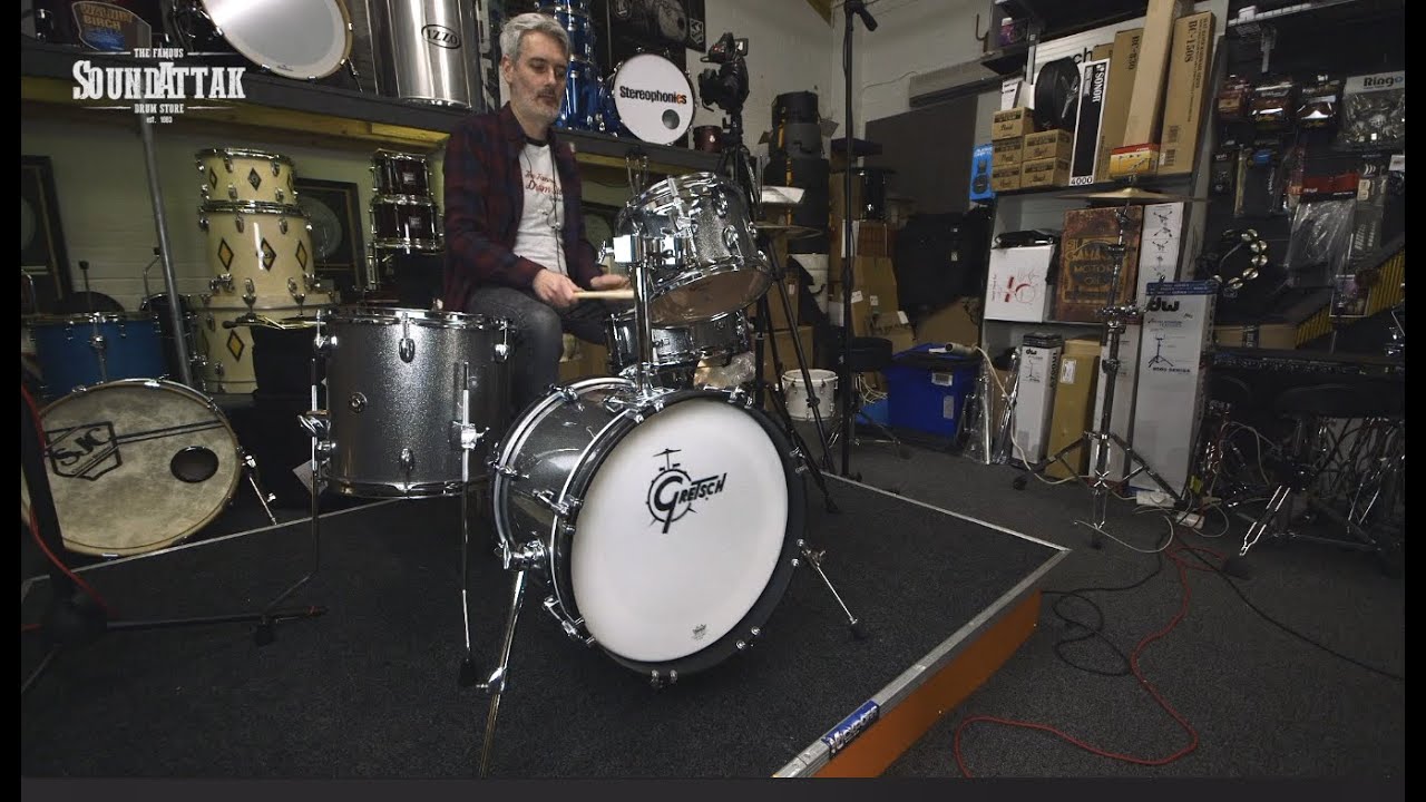 Gretsch Catalina Club 16'' 4pc Street Kit - Ltd Edition Grey Sparkle ...