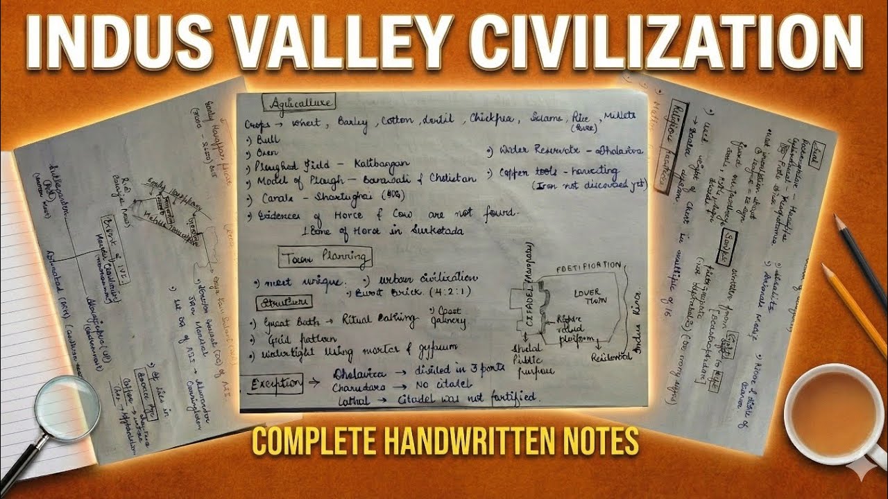 Indus Valley Civilization - Complete Handwritten Notes for History ...